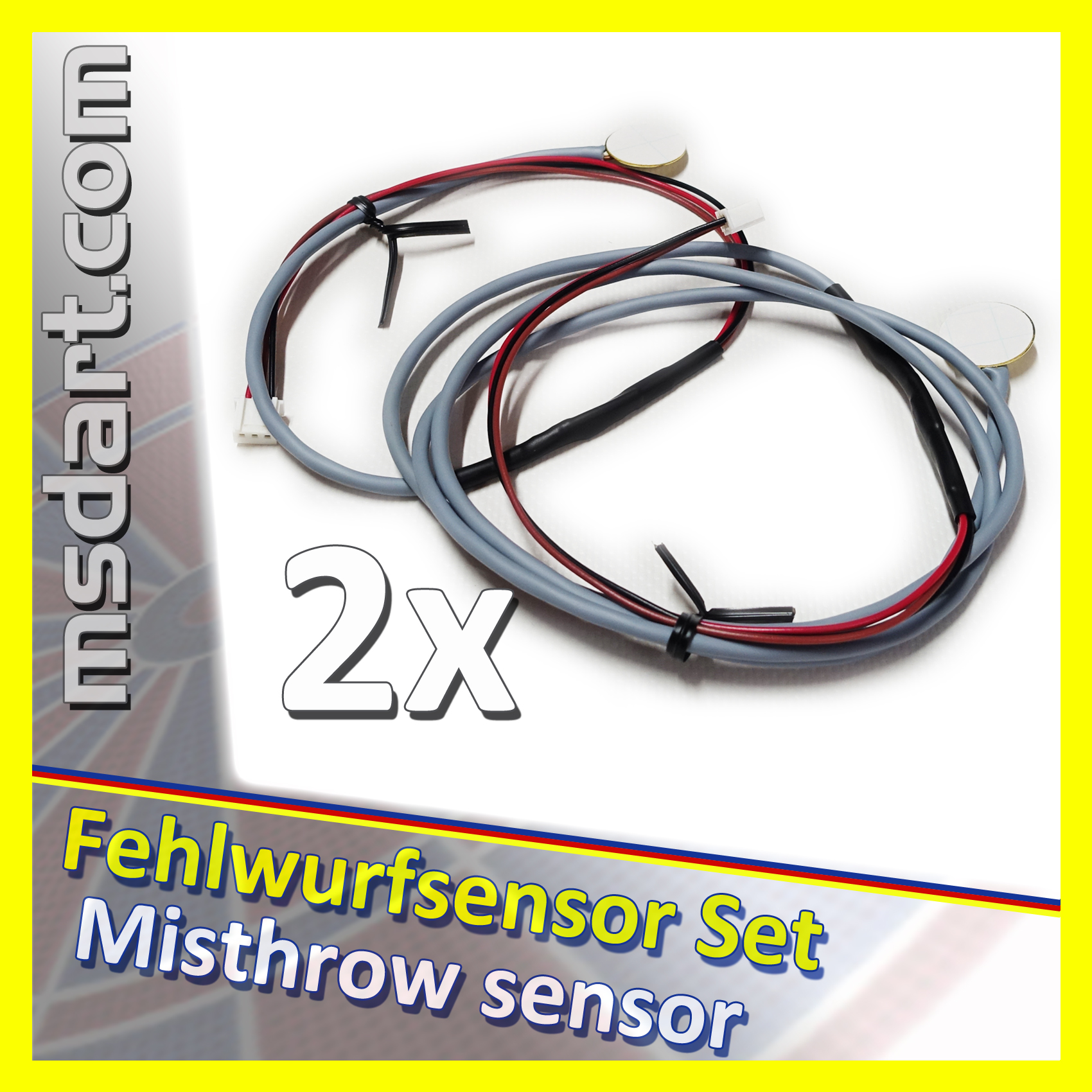 Fehlwurfsensor Set für Löwen Royal Dart 86 88, Cinch Stecker, Piezo ...